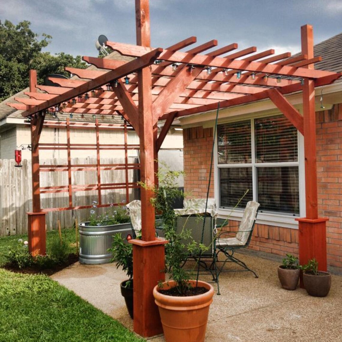 DIY Pergola Build Plans With Instructions - Pergola Design Template ...