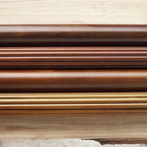 Finestra® Fluted Wood Curtain Rod 2 Inch Diameter, Various Colors - Etsy
