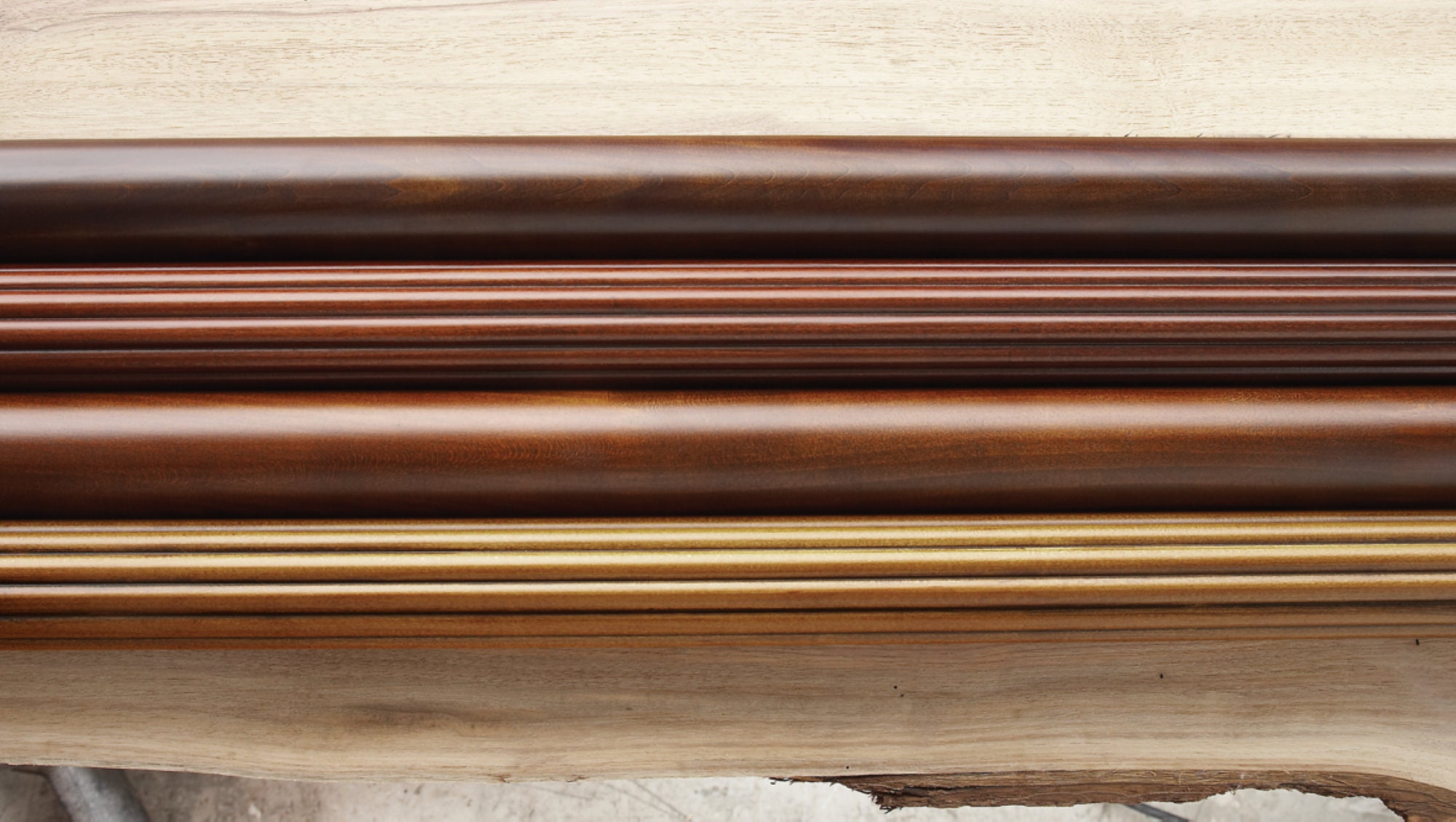 Finestra® Fluted Wood Curtain Rod 2 Inch Diameter, Various Colors - Etsy