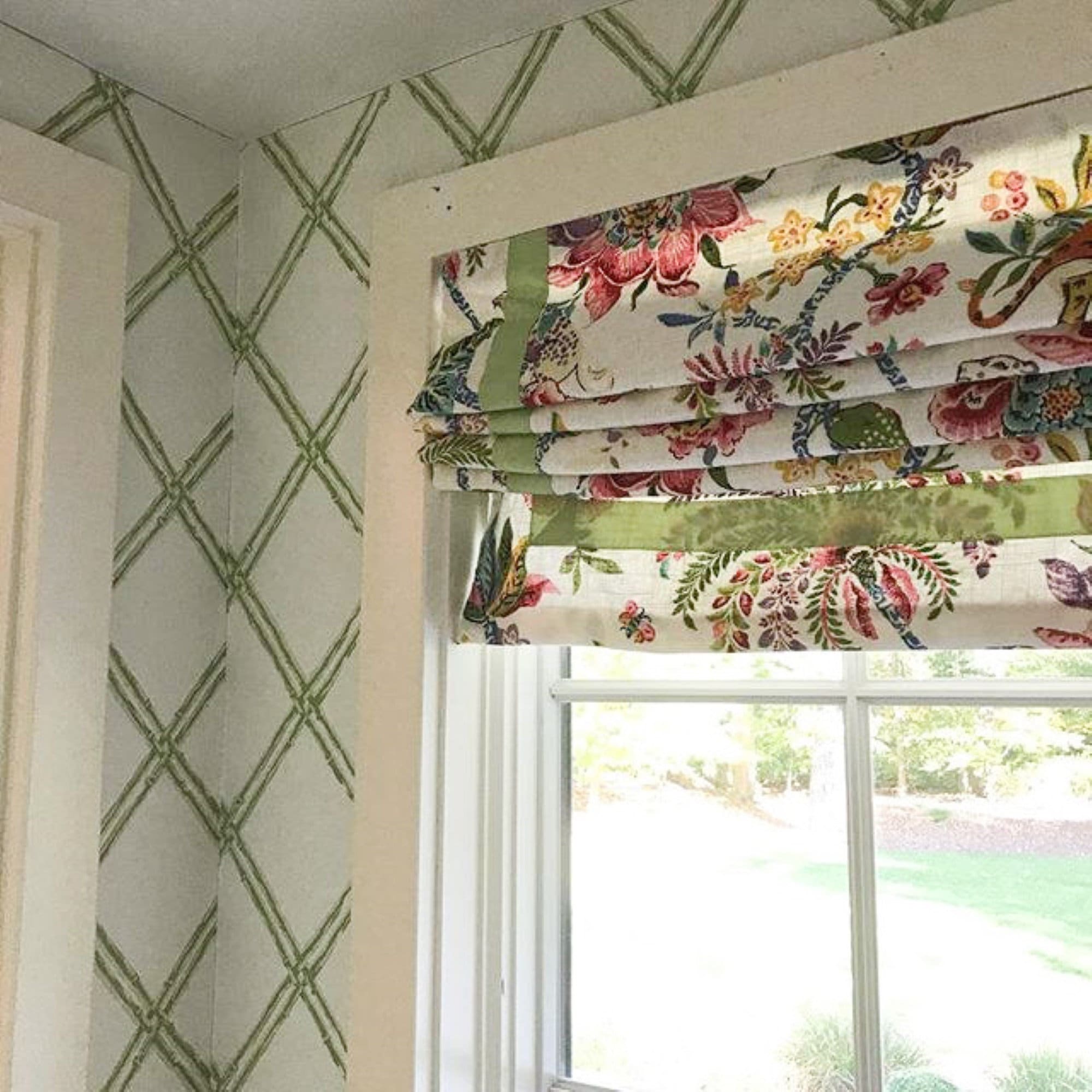 Custom Roman Shades with Ribbon Trim White Window Curtain with | Etsy