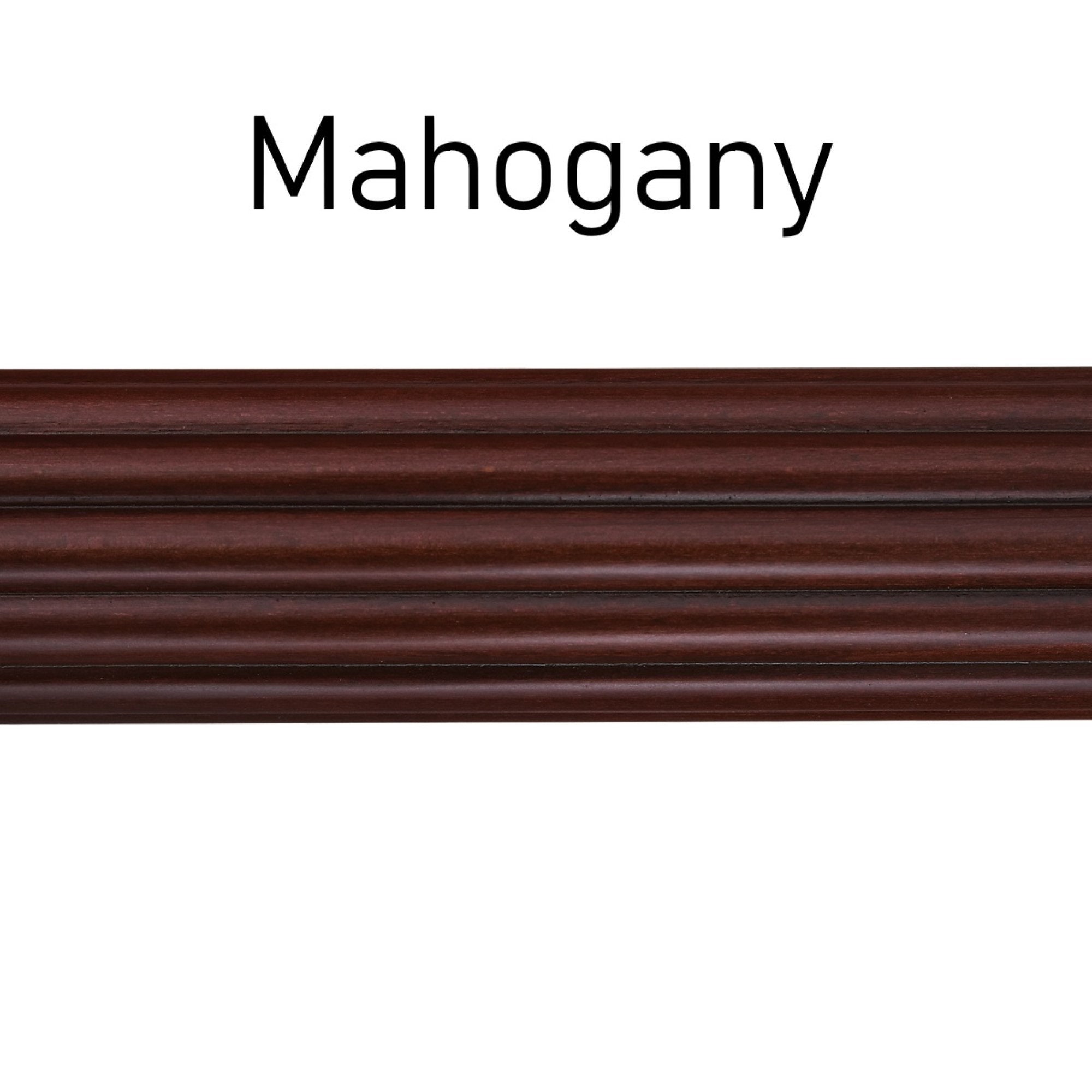 Finestra® Fluted Wood Curtain Rod 1 3/8 Inch Diameter, Various Colors ...