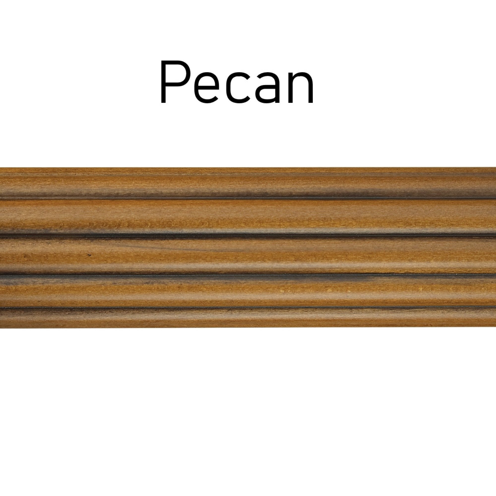 Finestra® Fluted Wood Curtain Rod 1 3/8 Inch Diameter, Various Colors ...