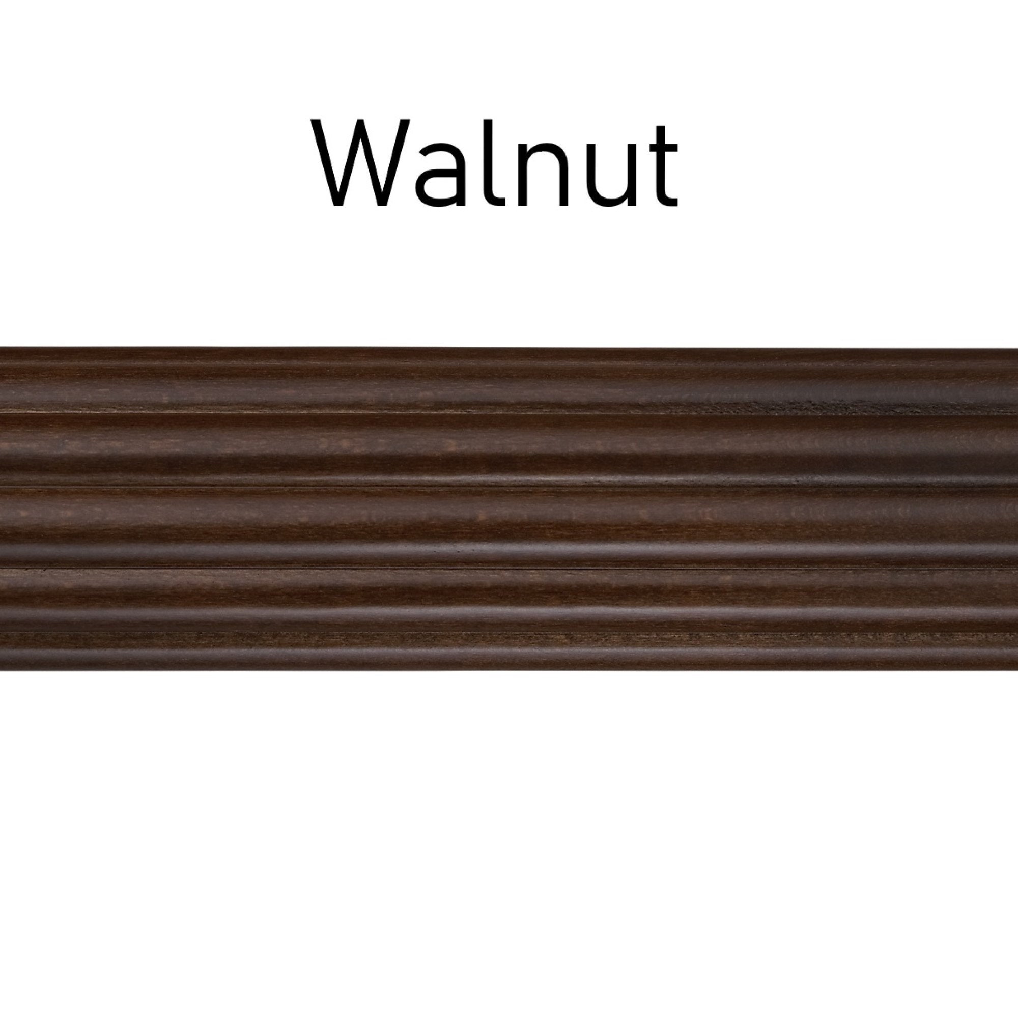 Finestra® Fluted Wood Curtain Rod 1 3/8 Inch Diameter, Various Colors ...