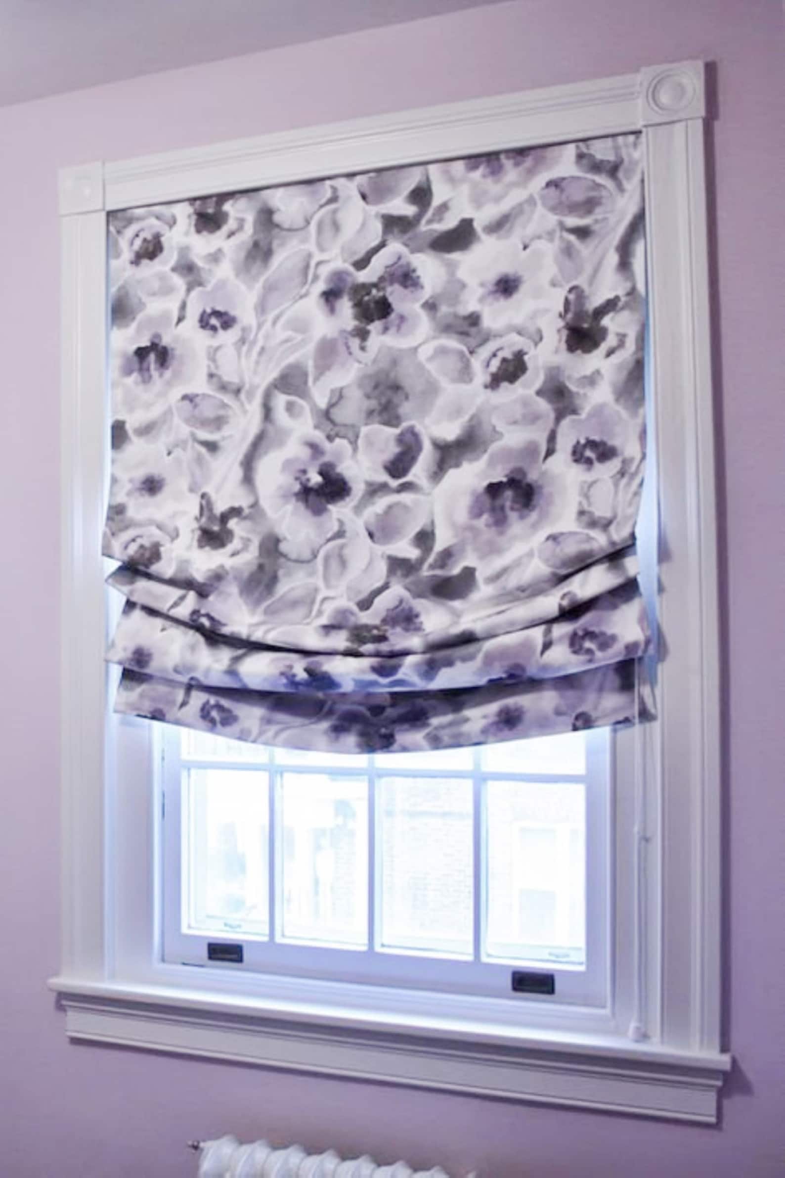 Relaxed Roman Shade Custom/ Blackout Roman Shades/ Cordless Roman ...