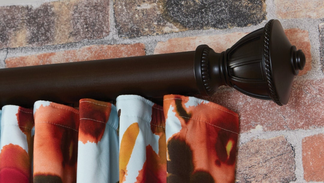 Finestra® Wood Curtain Rod 1 3/8 Inch Diameter, Various Colors - Etsy