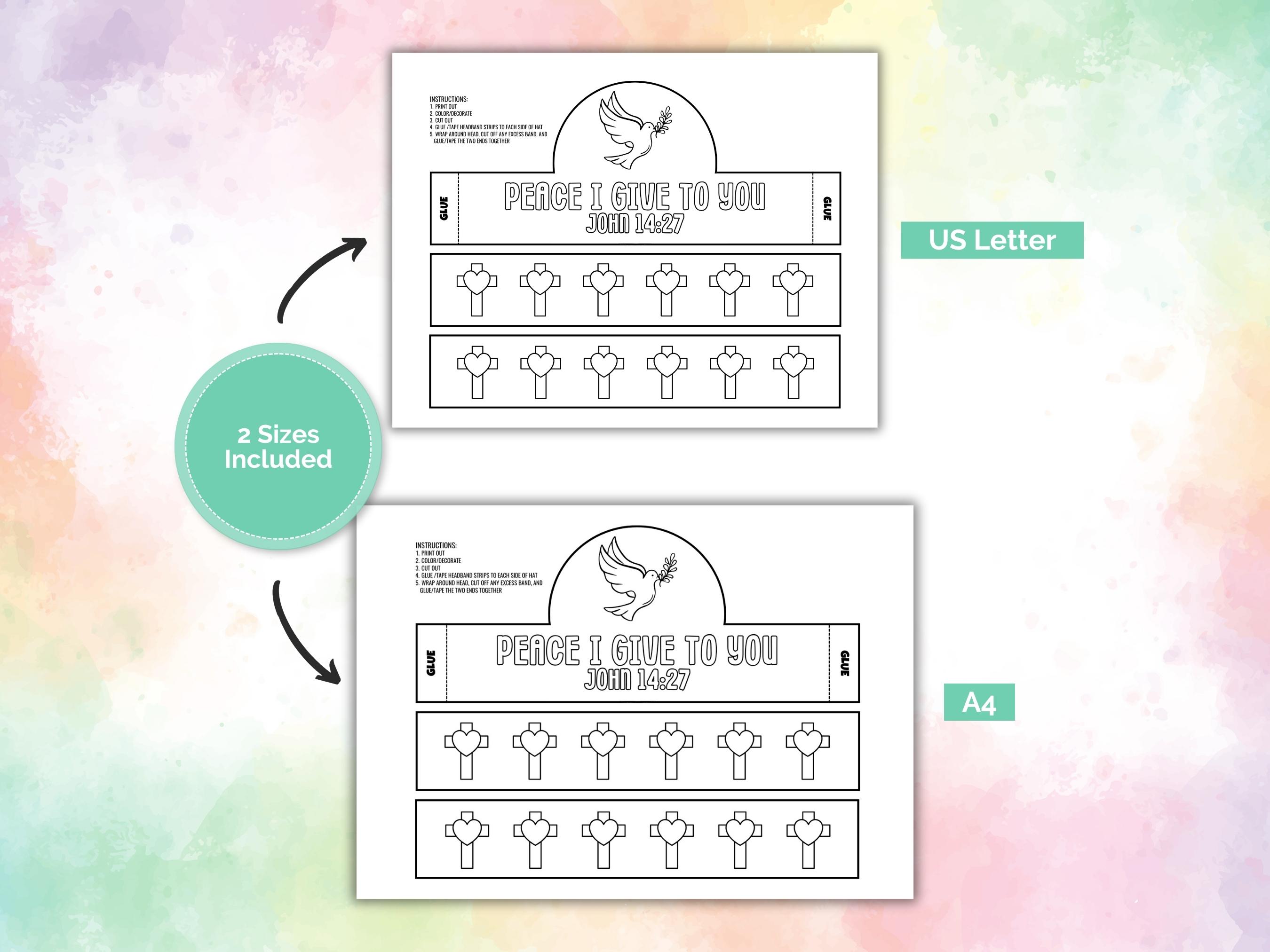 Bible Verse Paper Crown Bundle, Kids Paper Hat Craft, Sunday School ...