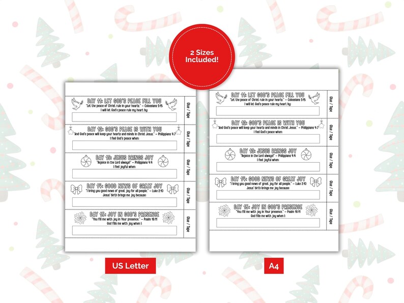 Advent Paper Chain Craft, Advent Bible Craft, Christian Kids Christmas ...
