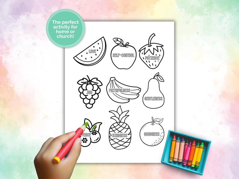 Fruit of the Spirit Paper Wreath Craft, Sunday School Craft, Galatians ...
