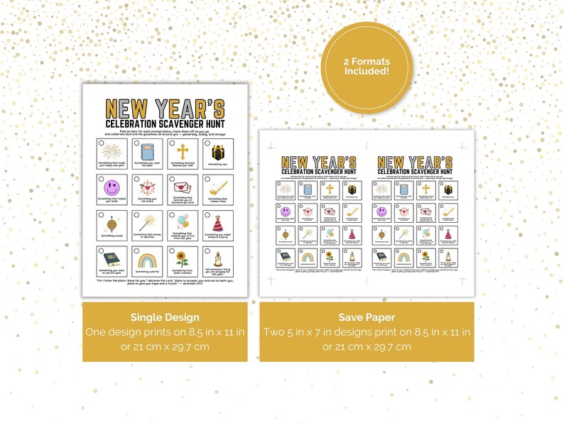 New Year’s Celebration Scavenger Hunt, Christian New Year’s Game, Kids ...
