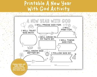 New Year’s Prayer Activity, New Year Prayer Worksheet, Christian Kids ...