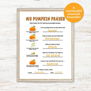 Pumpkin Prayer Activity, Christian Halloween Kids Activity, Fall Sunday ...
