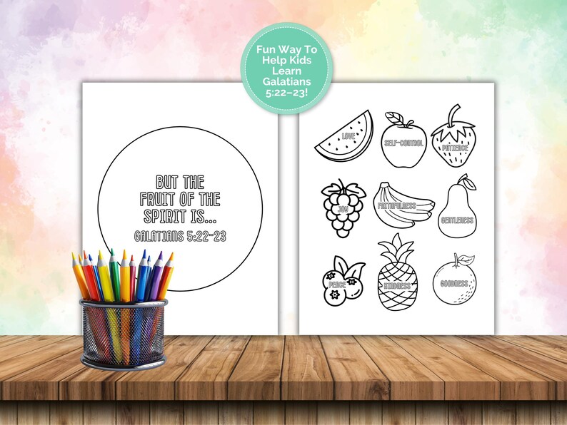 Fruit of the Spirit Paper Wreath Craft, Sunday School Craft, Galatians ...