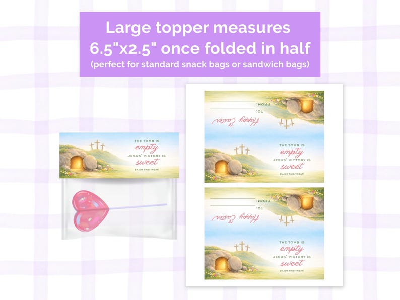 Empty Tomb Easter Treat Bag Toppers, Christian Easter Treat Tags ...