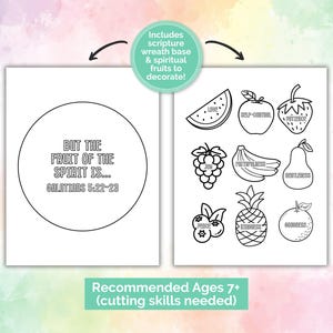 Fruit of the Spirit Paper Wreath Craft, Sunday School Craft, Galatians ...