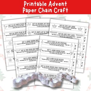 Advent Peace Paper Chain Printable - Etsy