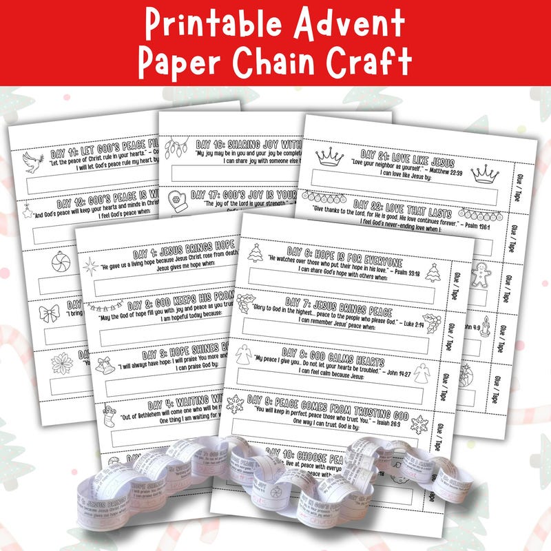 Advent Countdown Chains - Etsy