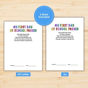 First Day of School Handprint Craft, First Day of School Prayer, Back ...