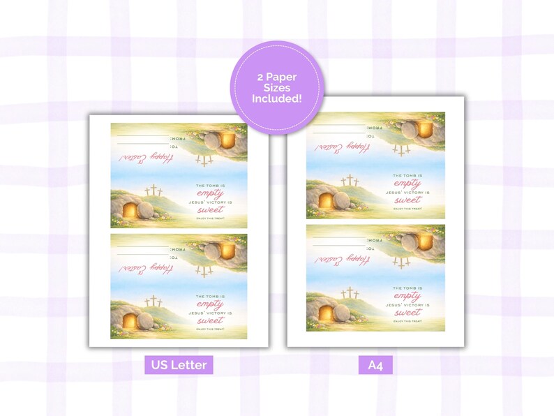 Empty Tomb Easter Treat Bag Toppers, Christian Easter Treat Tags ...