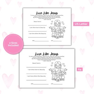 Love Like Jesus Activity, Religious Valentine’s Day Worksheet ...