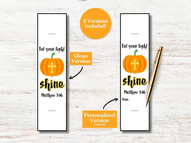 Christian Halloween Glow Stick Tags, Glow Stick Holder, Halloween Treat ...