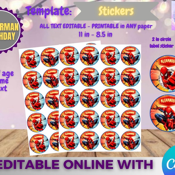 Spiderman stickers printable - Etsy México