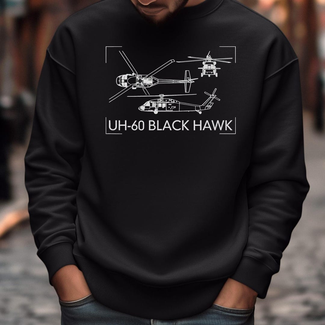 Military Helicopter Sweatshirt, Black Hawk Design (unisex) - Etsy