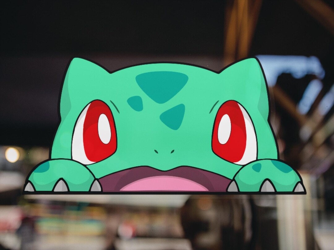 BULBASAUR Peeker Decal for Laptops, Cars, Mirrors, & More! High Quality ...