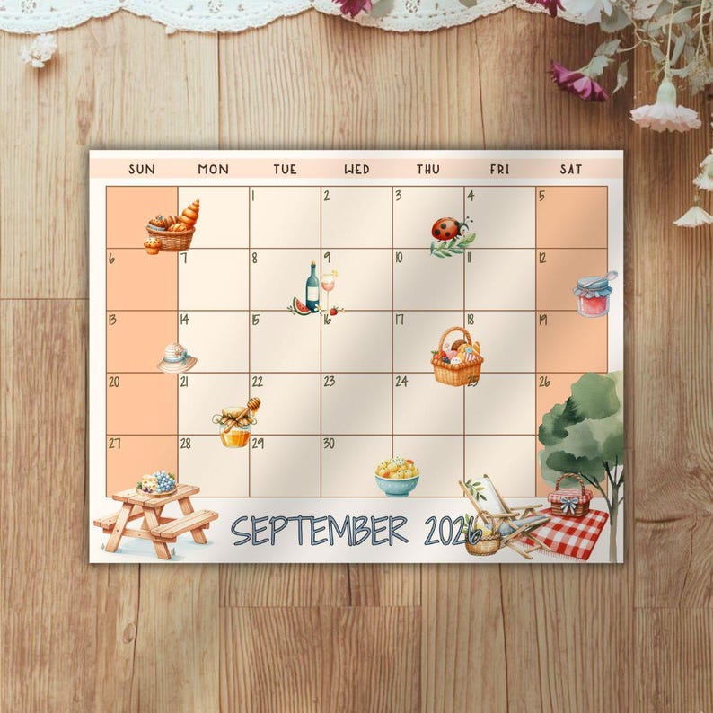 September 2026 Calendar September Calendar Fall Design September 2026 ...
