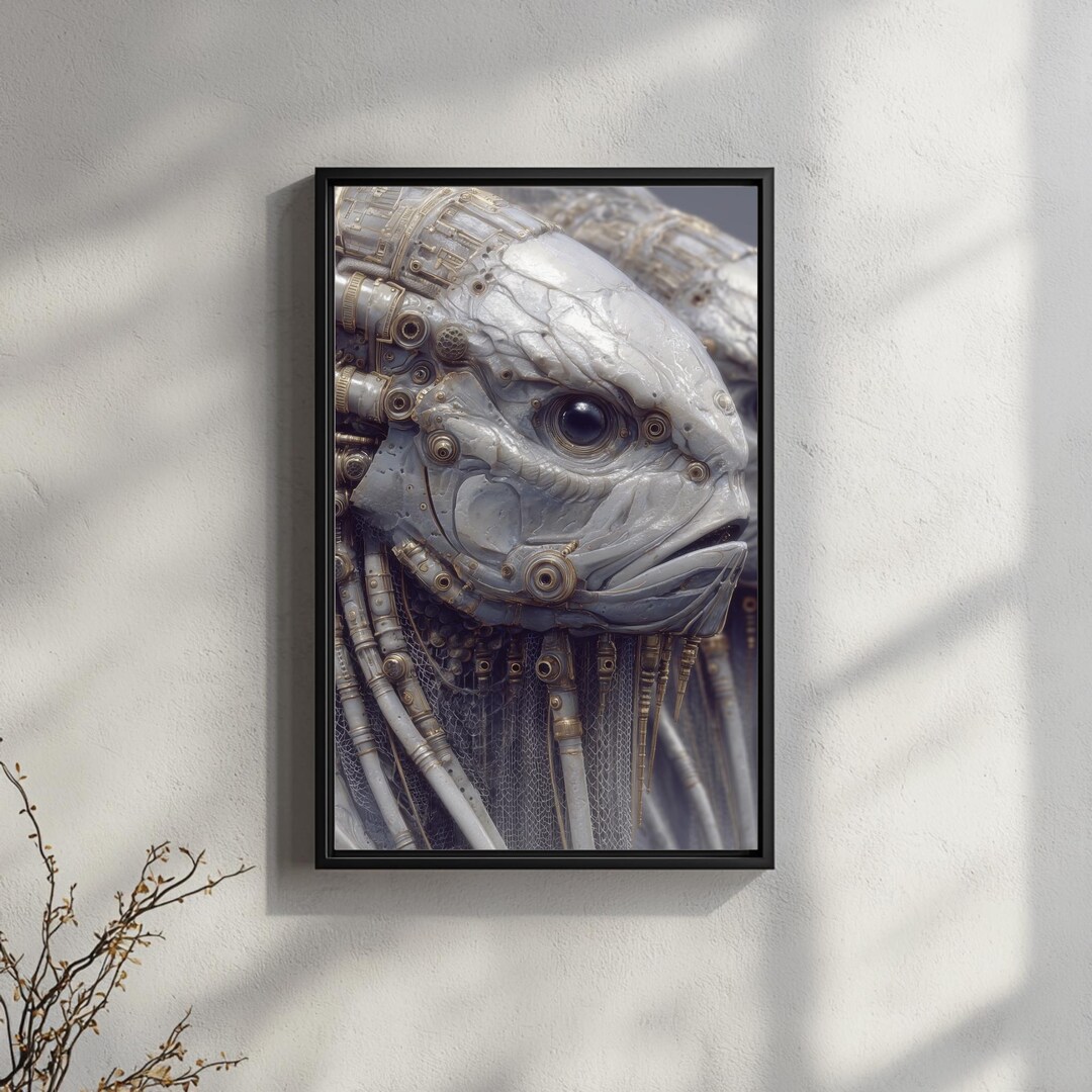 60 H.R. Giger Biomechanical Fish Market Surreal Dystopian Vendors Alien ...