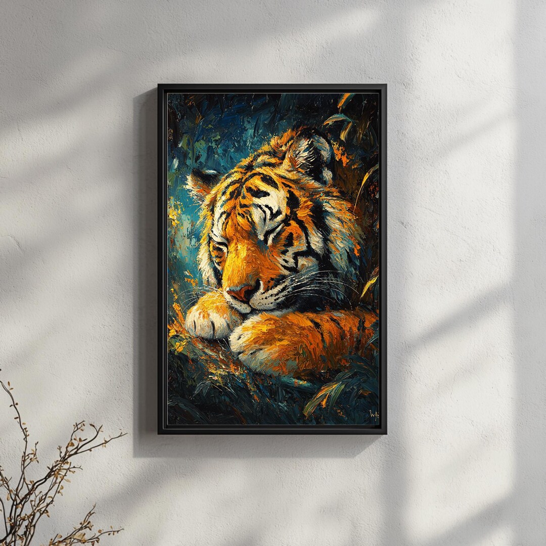 44 Vincent Van Gogh Irises Garden Style Tiger Head Surrounded by Lush ...