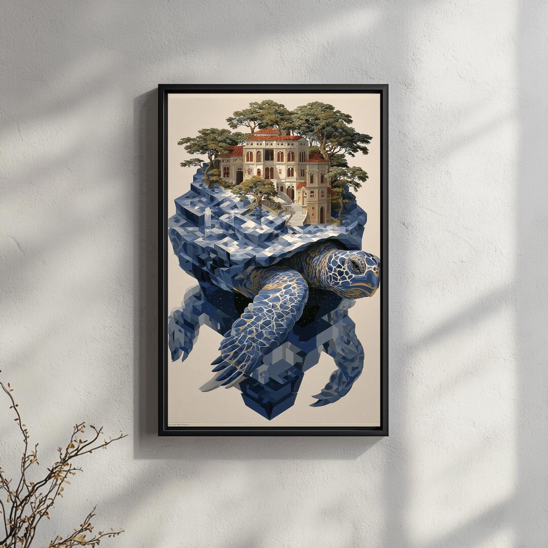 47 Pablo Picasso Whimsical Flying Island Cosmic Turtle Geometric Shapes ...