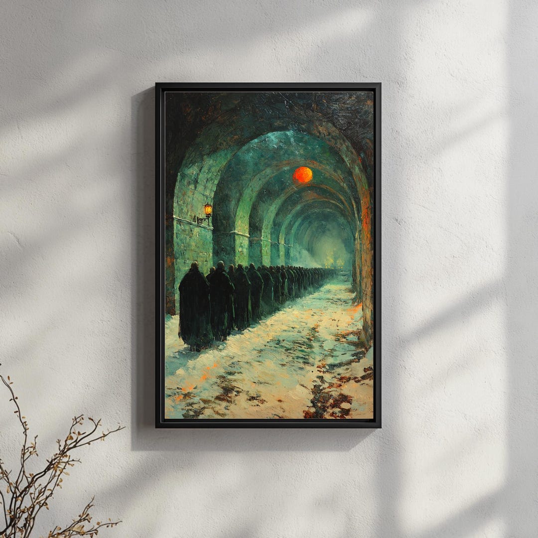 38 Edvard Munch Despair in A Medieval Cloister Lonely Figure Under A ...