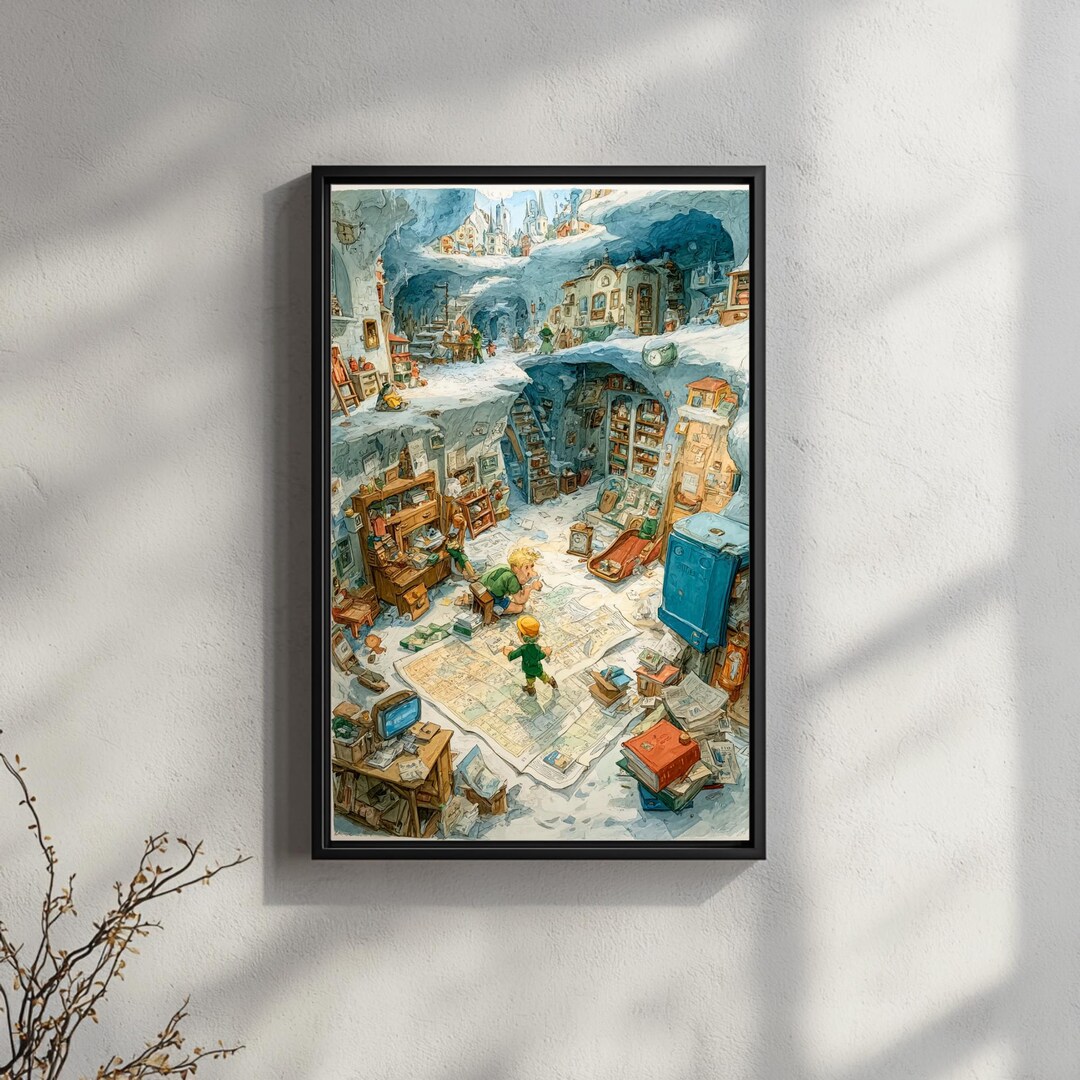 25 Salvador Dalí Elf Workshop Printable Wall Art Digital Download Melting Clock Toy Factory ...