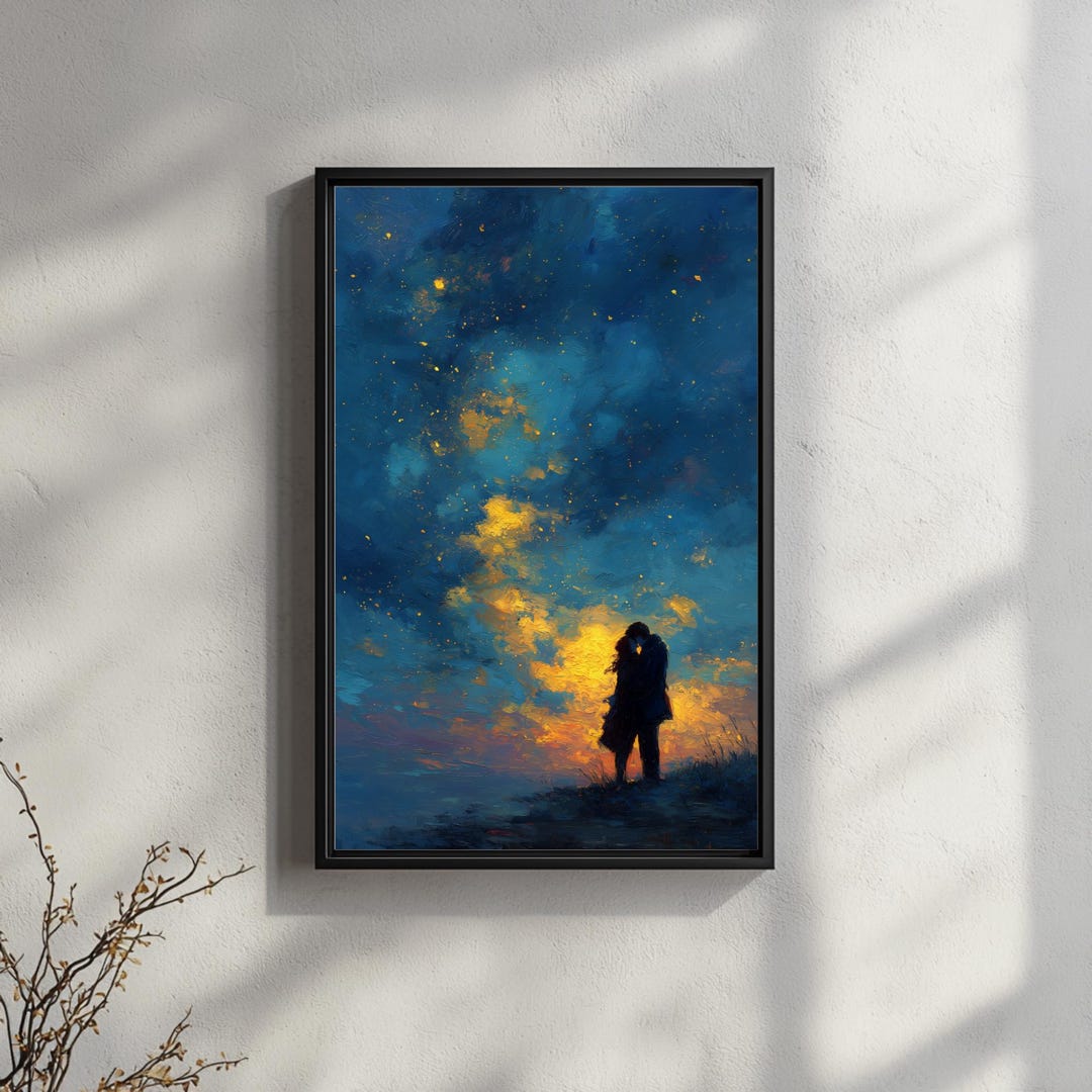 67 Claude Monet Impressionist Starry Night Romance Lovers Embraced ...