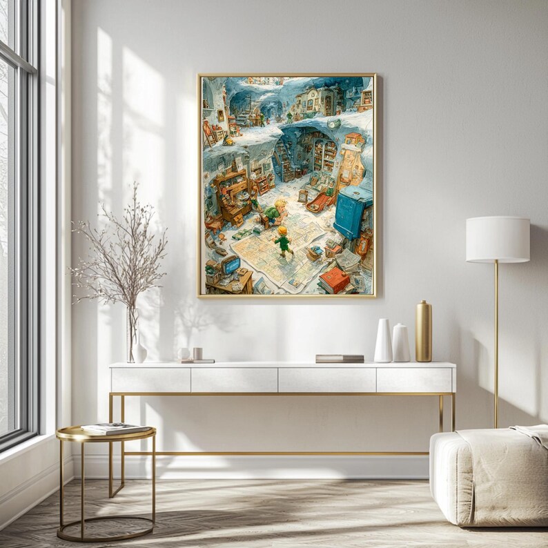 25 Salvador Dalí Elf Workshop Printable Wall Art Digital Download Melting Clock Toy Factory ...