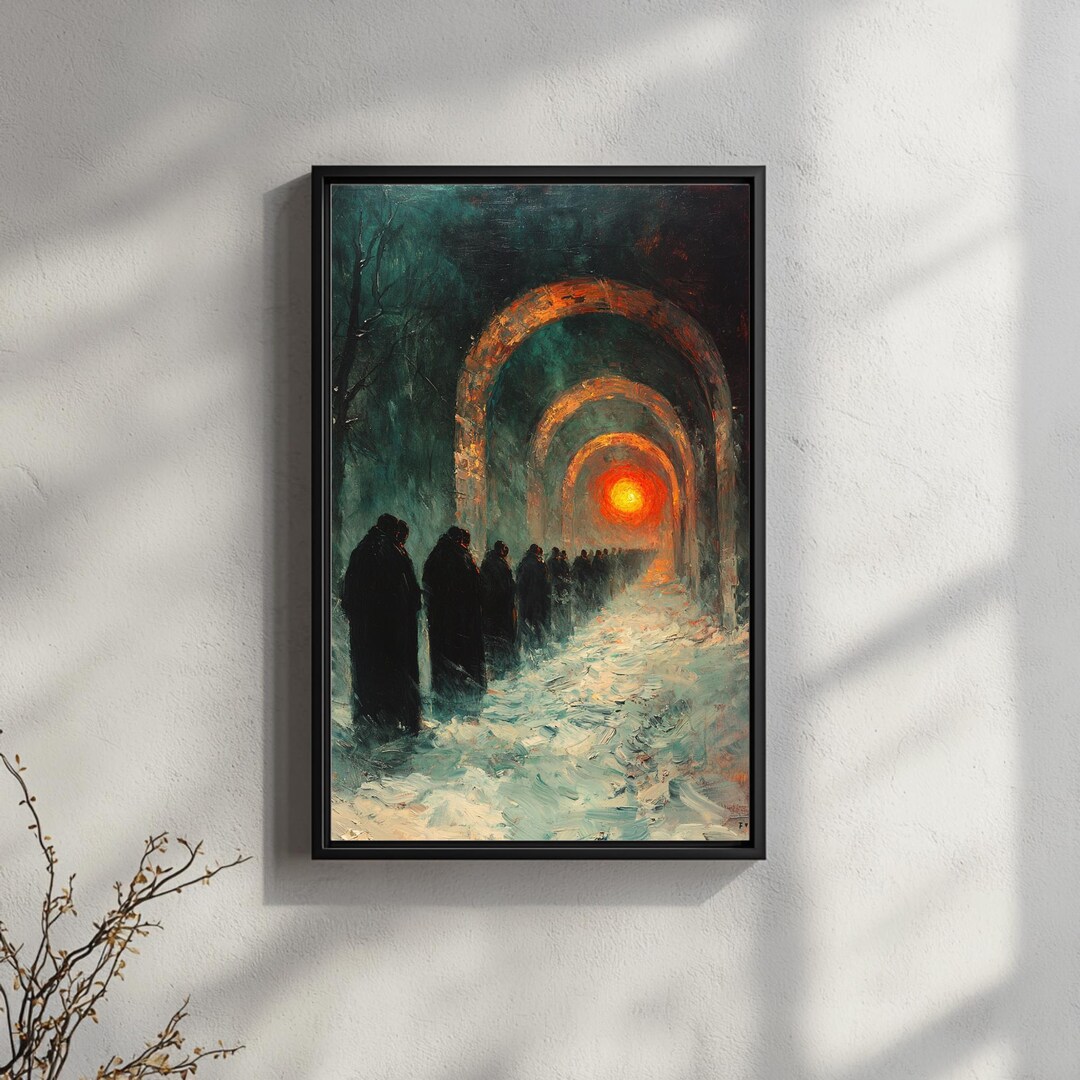 40 Edvard Munch Separation Mood in A Ruined Cloister Figure Turning ...