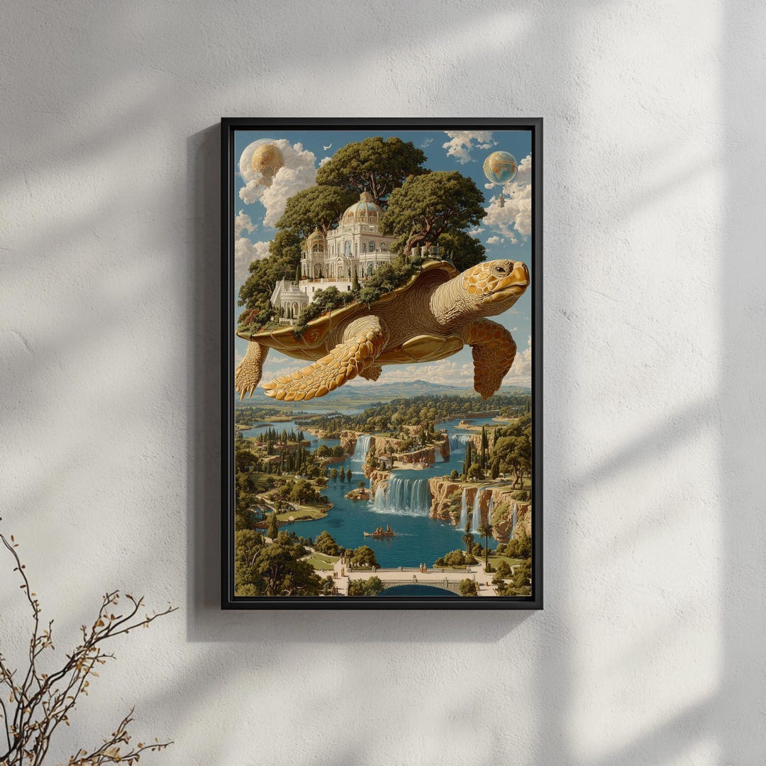 45 Salvador Dalí Flying Island on Cosmic Turtle Surreal Fantasy Art ...