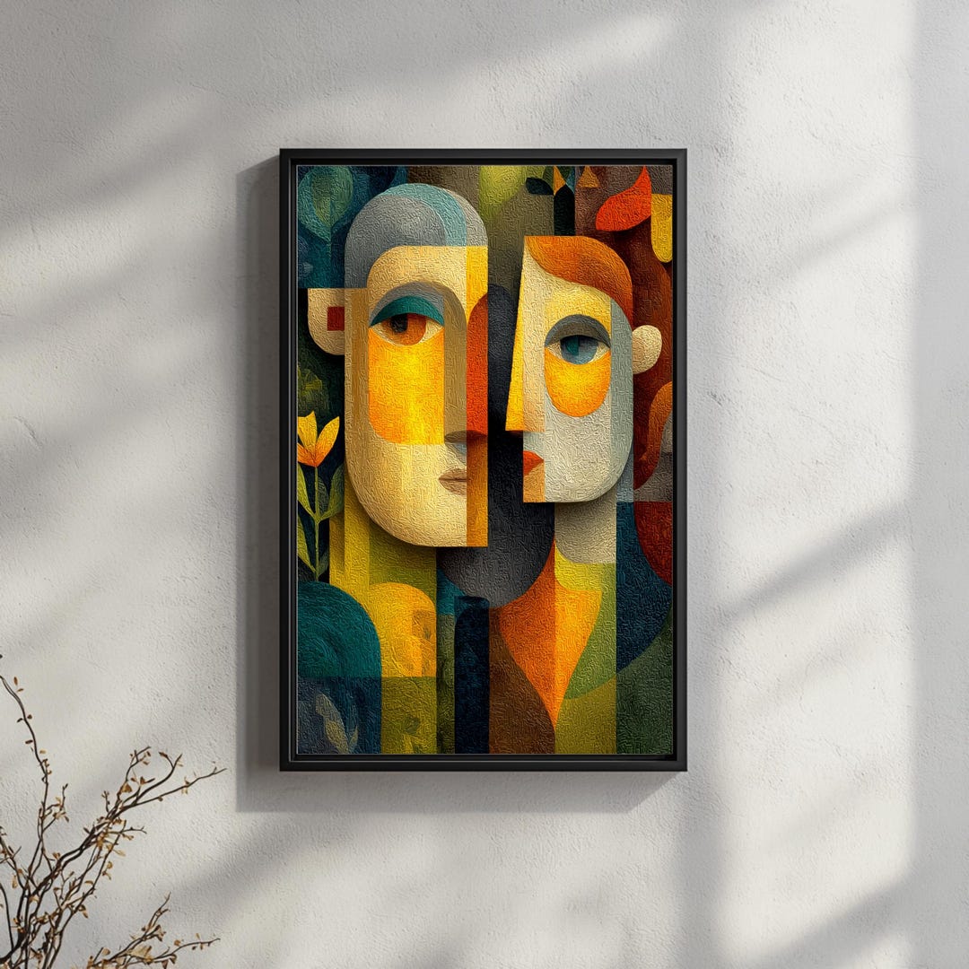 69 Pablo Picasso Botanical Embrace Lovers Abstract Cubist Art Modern ...