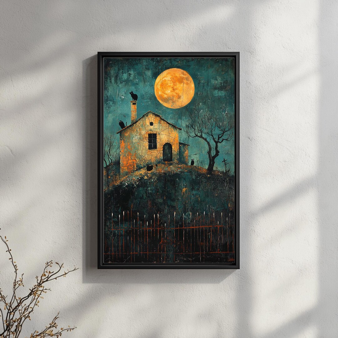 04 Abstract Pumpkin House Pablo Picasso Halloween Wall Art - Printable ...