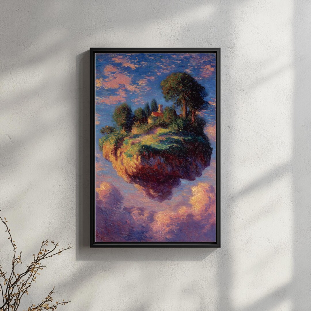 45 Claude Monet Flying Island on Cosmic Turtle Impressionist Landscape ...