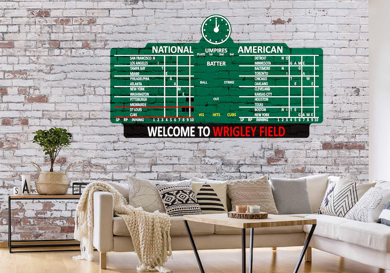 Wrigley Field Scoreboard / Graphic, Logo, Clipart, SVG,PNG,EPS Cut ...