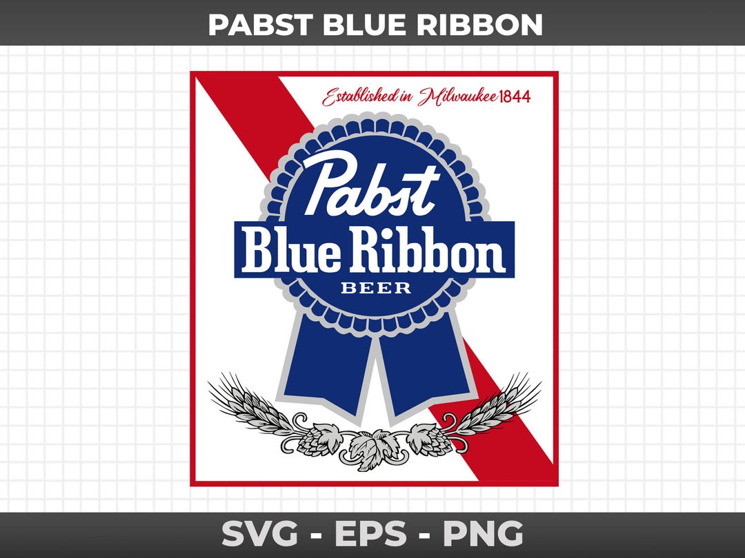 Pabst Blue Ribbon Label /graphic, Logo, Clipart, SVG,PNG,EPS, Cut Files ...
