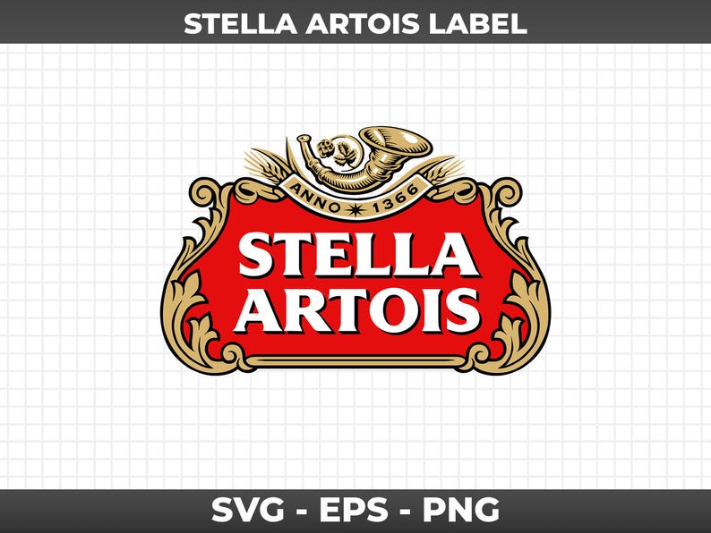 Stella Artois Label/ Graphic, Logo, SVG, PNG, Eps Cut Files, Cricut ...