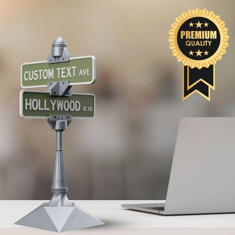 Custom 3D Printed Street Sign | Personalized Desk Decor - Etsy
