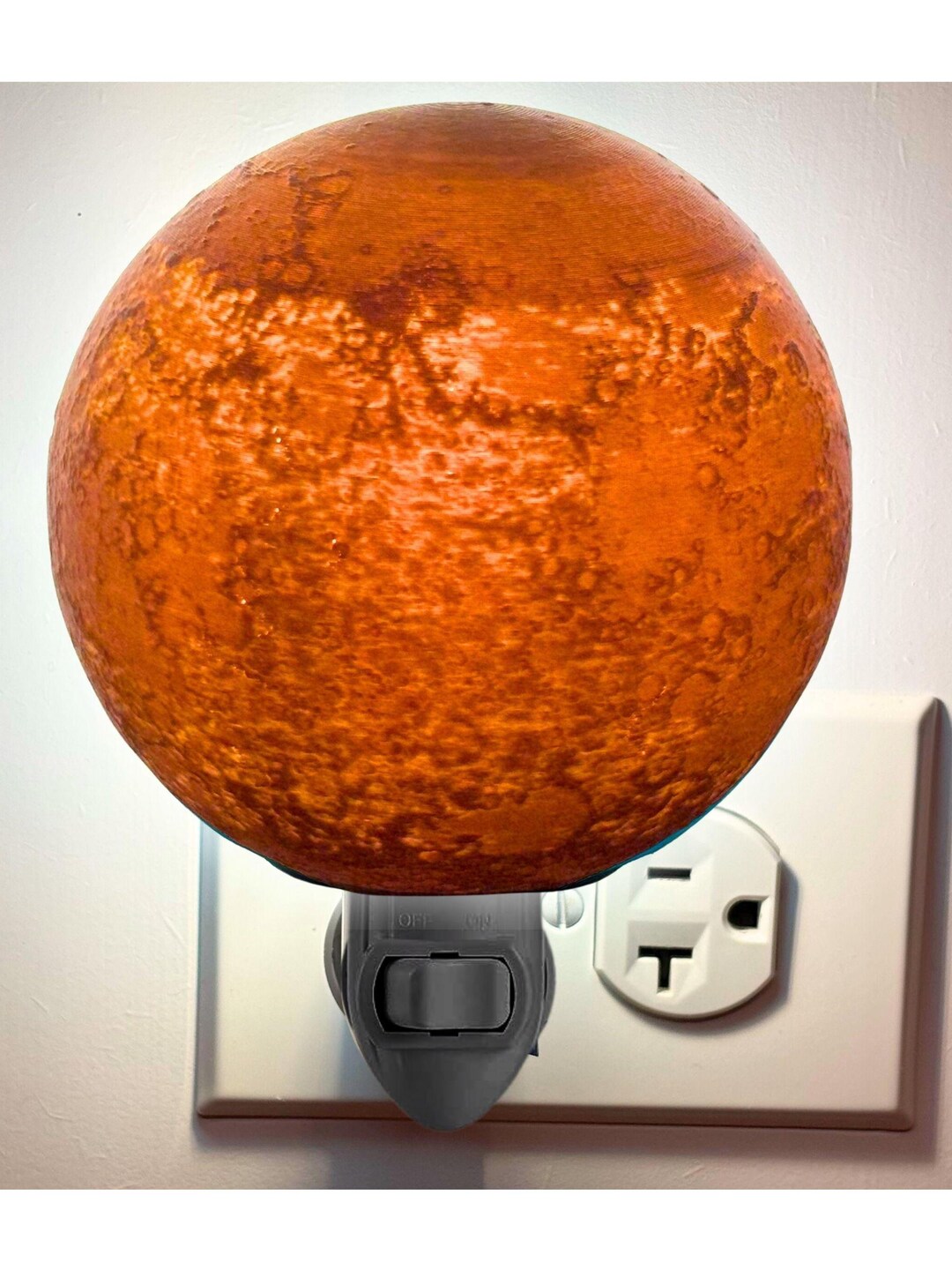 Mercury Plug-in Night Light | 3D Printed Planet Lamp | LED Space ...