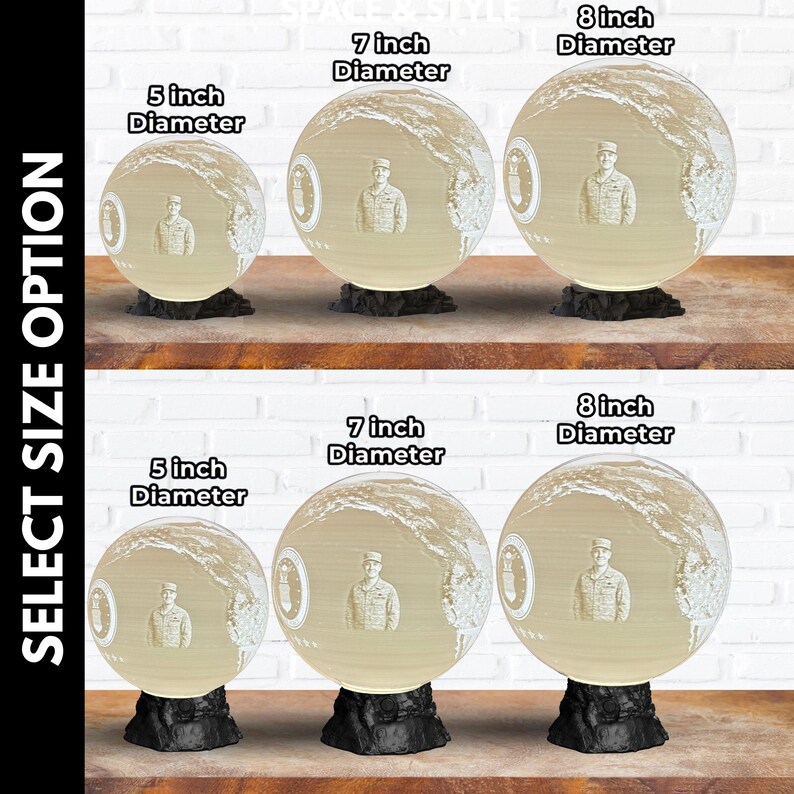 Custom Air Force Night Light - 3D Printed Moon Lamp | Personalized ...