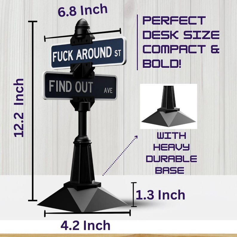 Personalized FAFO Desk Sign | Custom 3D Printed Street Sign Decor - Etsy