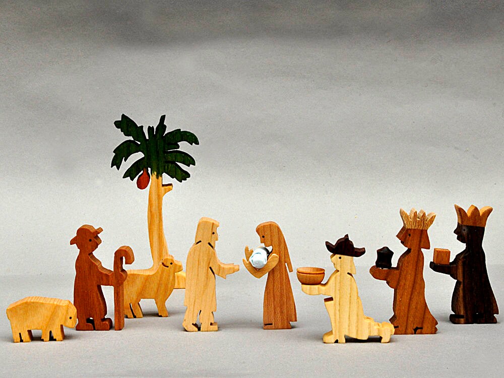 Play Nativity Wooden Nativity Set for Creative Biblical Play - Etsy