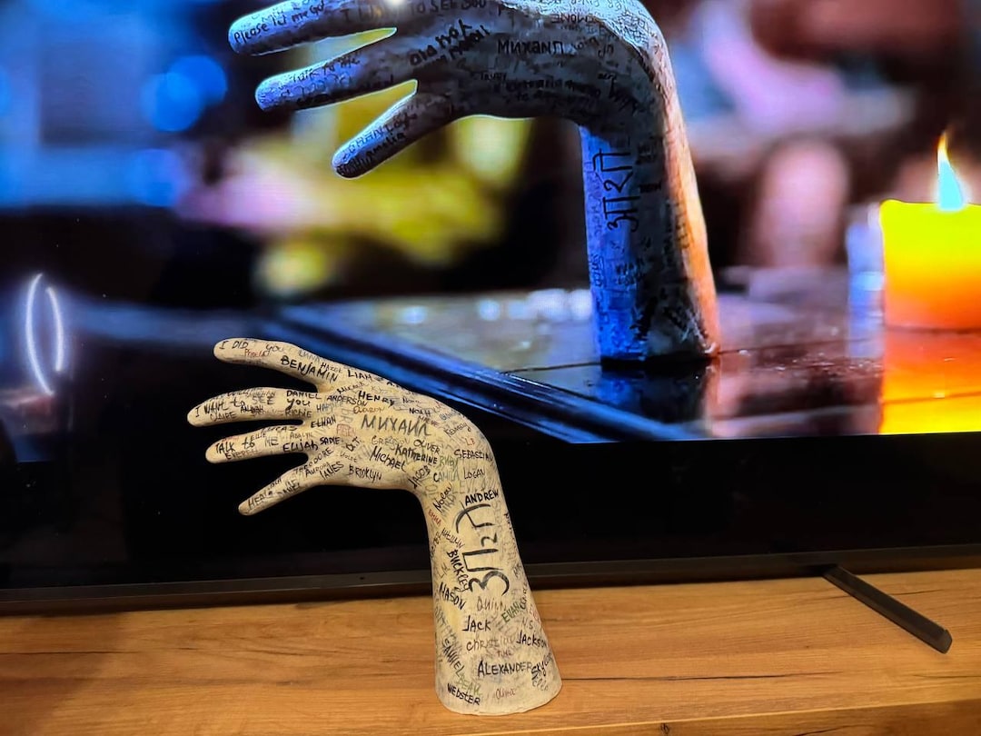 Talk to Me Hand Inspired Horror Film Hand Prop: Halloween Decor, Seance ...