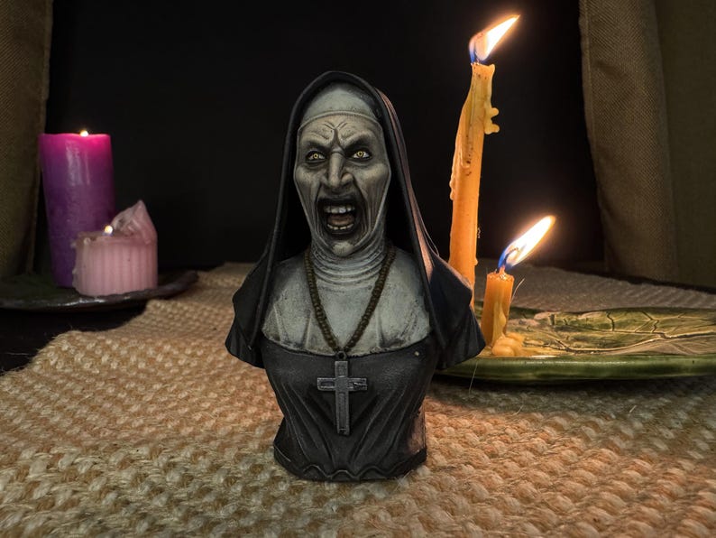 Creepy Nun Bust: Gothic Horror Sculpture, Halloween Prop - Etsy